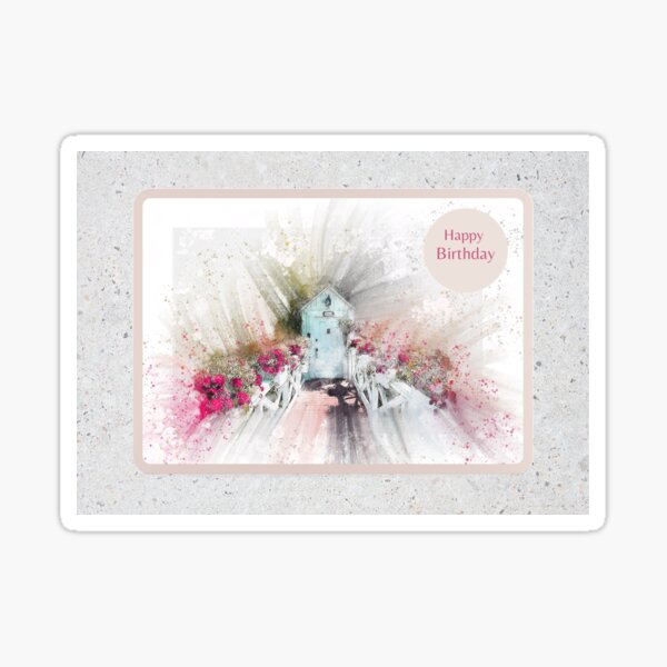 "Happy Birthday Down the Garden Path Design" Sticker by OByD | Redbubble