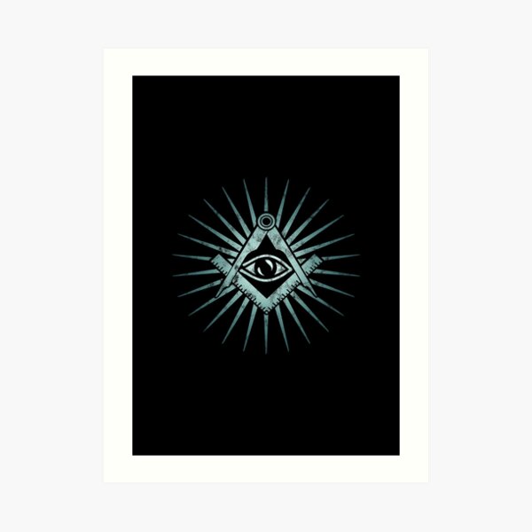 "Masonic, Symbol, All Seeing Eye, Freemasonry, Square and Compass" Art ...