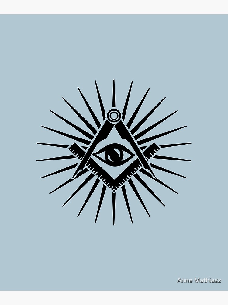 Lámina montada «Símbolo masónico, ojo que todo lo ve, masonería ...