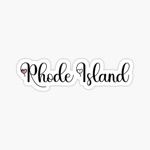 "I Love Rhode Island - Rhode Island Script With Heart Shaped Flags ...