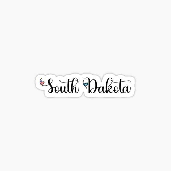 "I Love South Dakota - South Dakota Script With Heart Shaped Flags ...