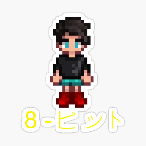 "8- bit design (Male)" Sticker by IamElf | Redbubble