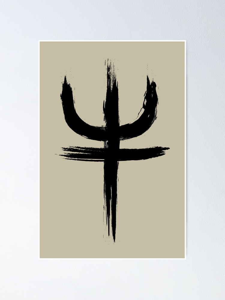 "Neptune's Alchemical Symbol - Black Edition" Poster by Lidra-Redesign ...