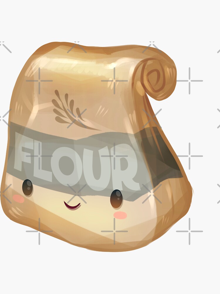 "Cute Bag of Flour" Sticker for Sale by GalaxyChicken | Redbubble