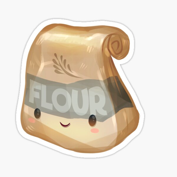 "Cute Bag of Flour" Sticker for Sale by GalaxyChicken | Redbubble