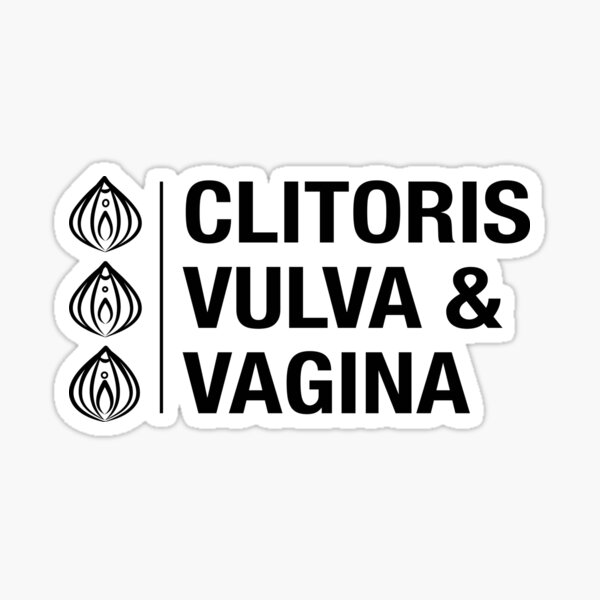 "Clitoris & Vulva & Vagina" Sticker by Vulvantastic | Redbubble