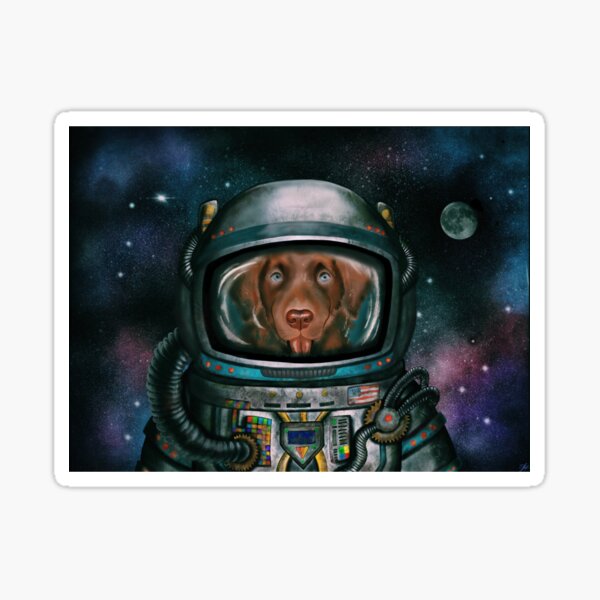 "Space pup! " Sticker for Sale by SkyeeDraws | Redbubble