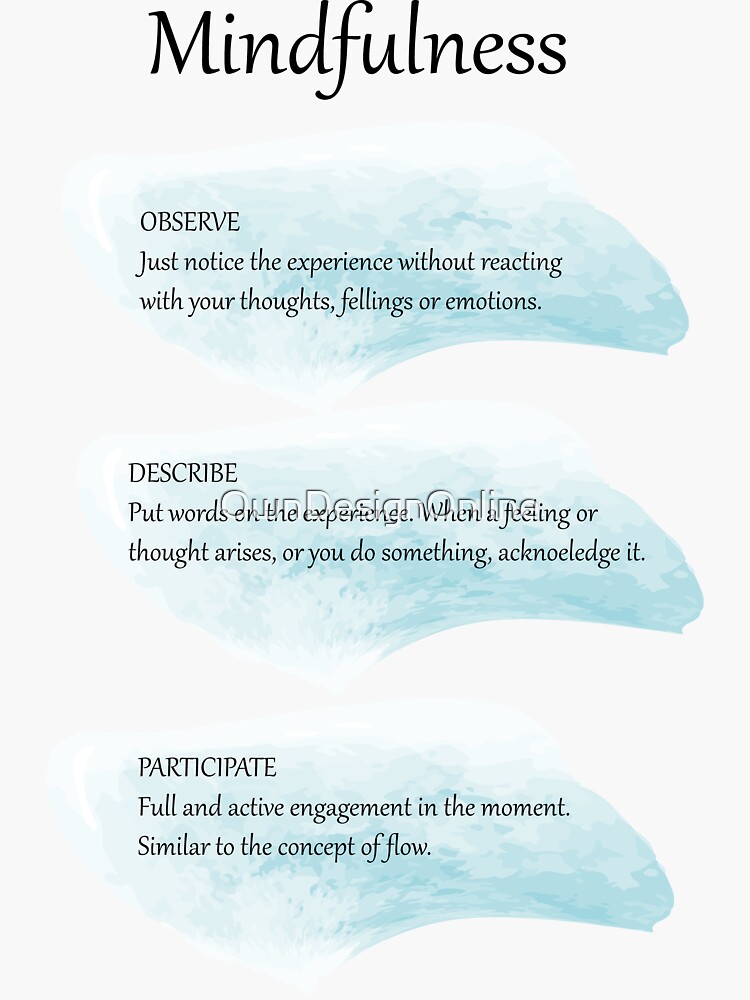 "Mindfulness" Sticker for Sale by OwnDesignOnline | Redbubble