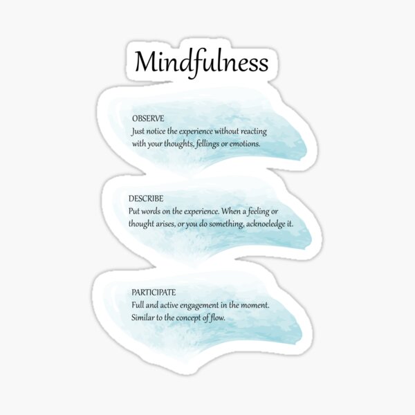 "Mindfulness" Sticker for Sale by OwnDesignOnline | Redbubble