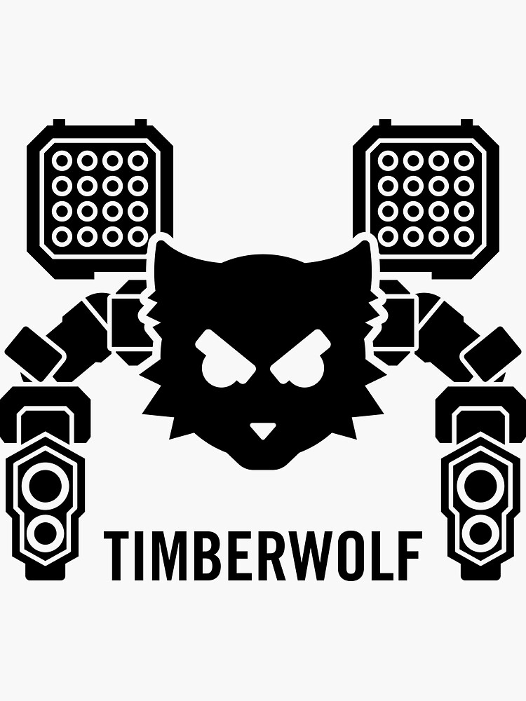 "Timberwolf" Sticker for Sale by Spectralidax | Redbubble