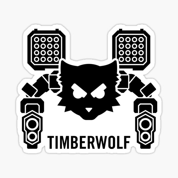 "Timberwolf" Sticker for Sale by Spectralidax | Redbubble