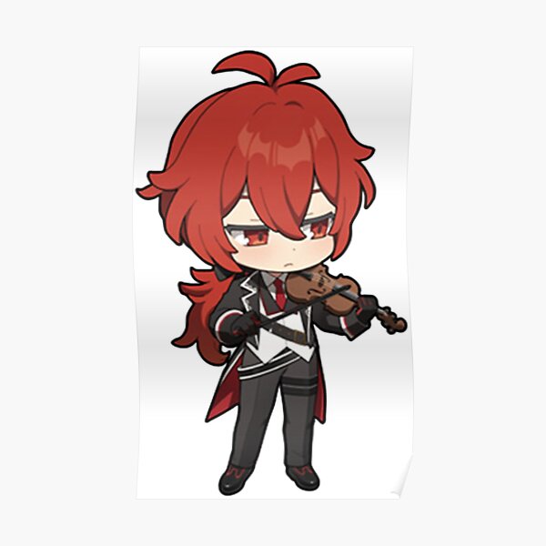 "Diluc icons genshin impact" Poster for Sale by Animecomic | Redbubble