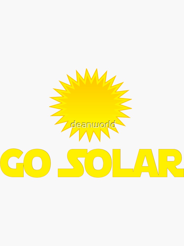 "Go Solar Power" Sticker for Sale by deanworld | Redbubble