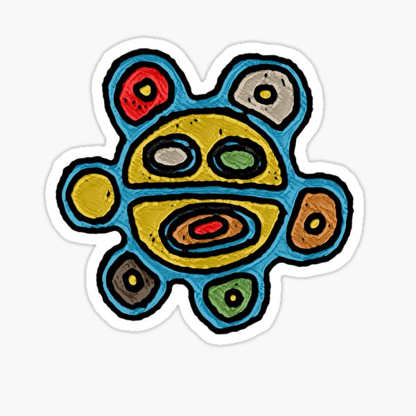 "Taino Sun Symbol Puerto Rico " Sticker by liamaris | Redbubble