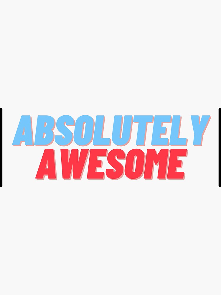 "Absolute Value = Awesome" Sticker by The-CS-Wardrobe | Redbubble