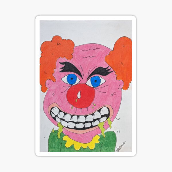 "Creepy clown" Sticker by Cjb46 | Redbubble