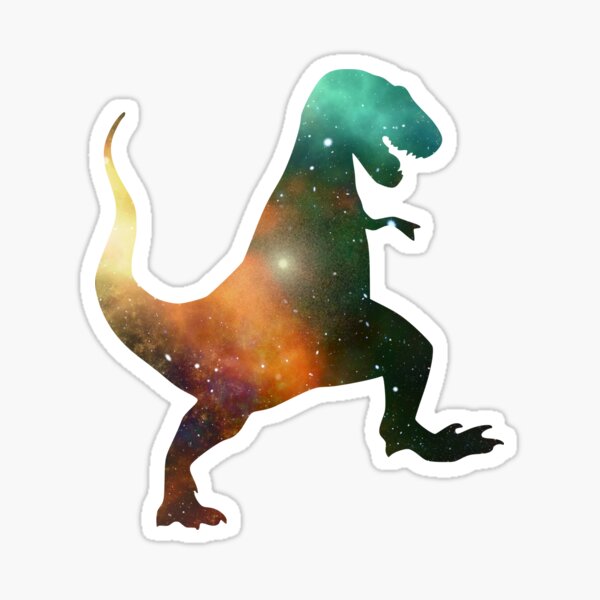 "Galaxy T-Rex on White Background" Sticker by MR-T0AST | Redbubble