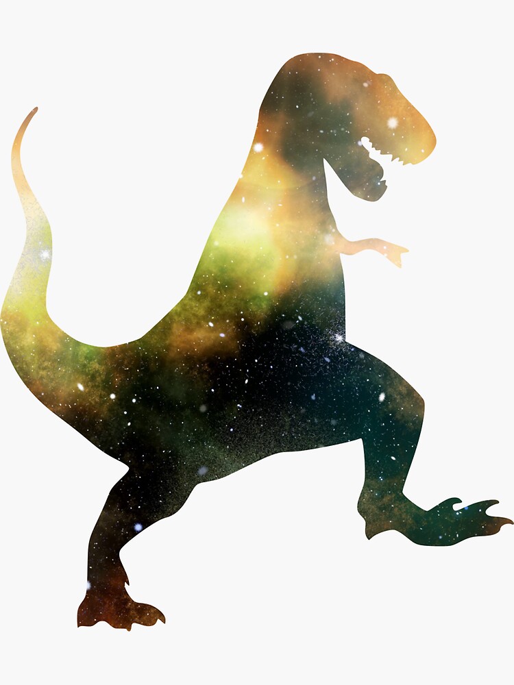 "Galaxy T-Rex on White Background" Sticker by MR-T0AST | Redbubble