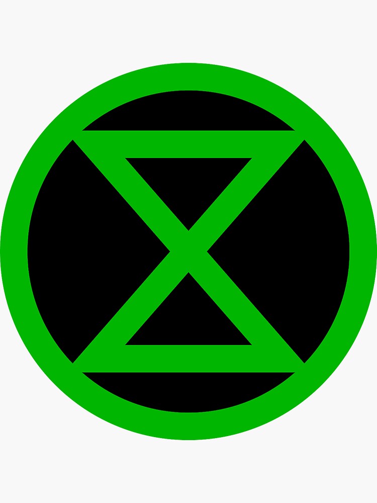 "Extinction Rebellion Symbol V3" Sticker for Sale by LowriDafydd ...