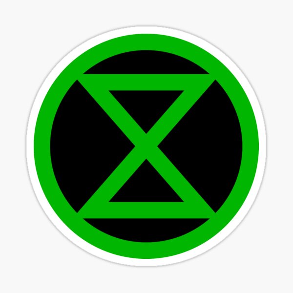 "Extinction Rebellion Symbol V3" Sticker for Sale by LowriDafydd ...