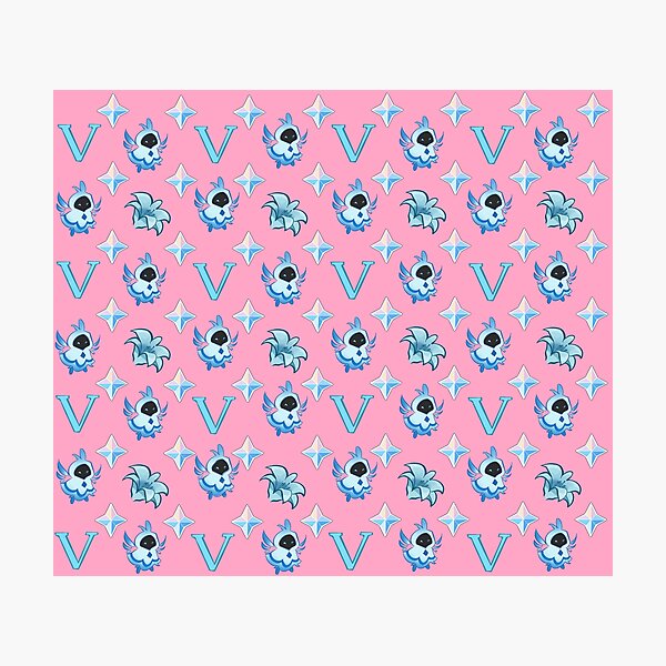 "pink Venti inspired pettern - genshin impact " Photographic Print by ...