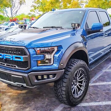 "2019 Ford Blue F-150 Raptor " Art Board Print for Sale by ...