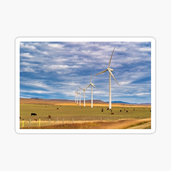 "Alberta Wind Turbines" Sticker for Sale by onepony | Redbubble