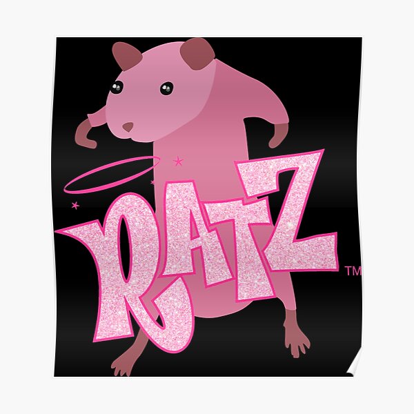 "glittery Ratz Pink Meme" Poster for Sale by ialdesign | Redbubble