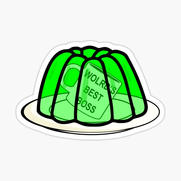 "World's Best Boss in Jello" Sticker by Mrmasterinferno | Redbubble