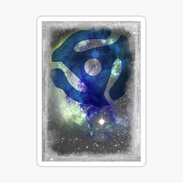 "Cosmic Space Vinyl Record" Sticker by retrorebirth | Redbubble