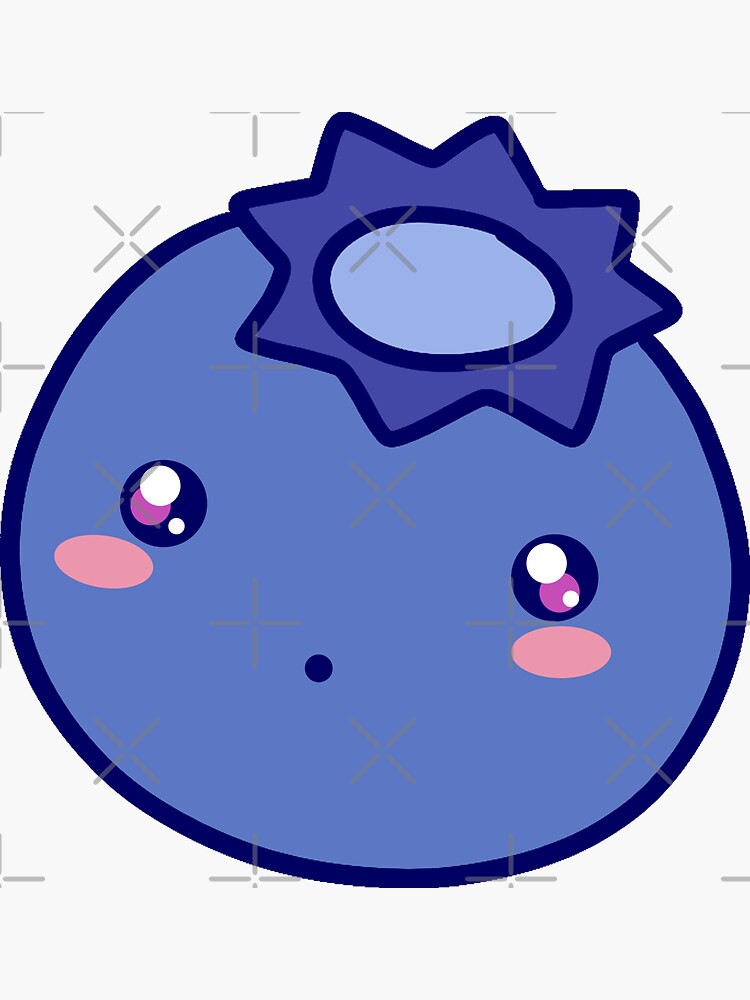 "Kawaii Blueberry" Sticker for Sale by SaradaBoru | Redbubble