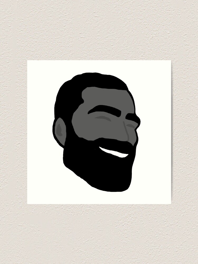 "Minimalist GigaChad Head" Art Print for Sale by Zaccas | Redbubble