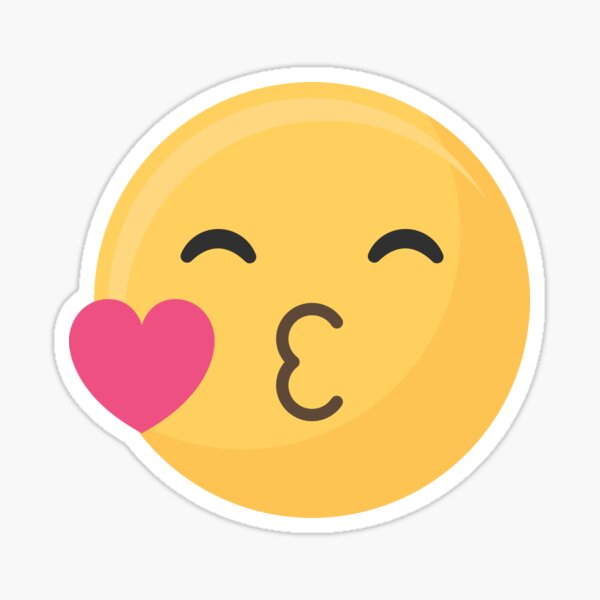 "EMOJI KISS" Sticker for Sale by Ryan2me | Redbubble