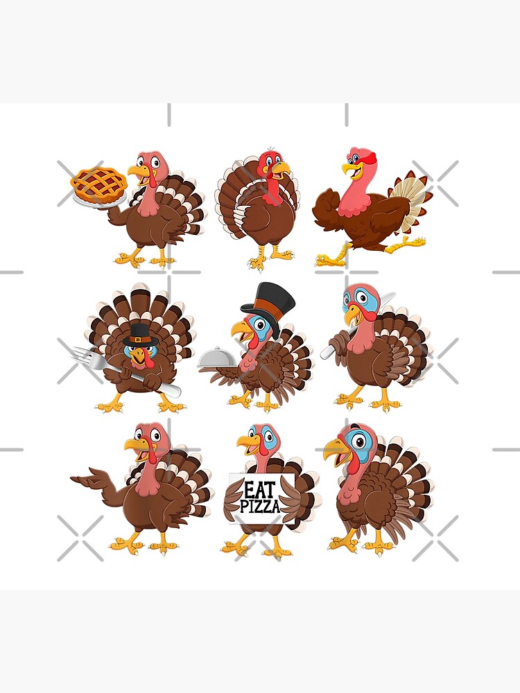 Póster «Feliz Día de Acción de Gracias Pavo Día de las niñas Niños ...