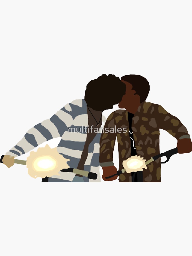 "jake and devon bike scene" Sticker for Sale by multifansales | Redbubble