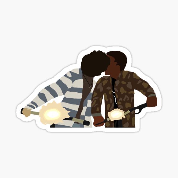 "jake and devon bike scene" Sticker for Sale by multifansales | Redbubble
