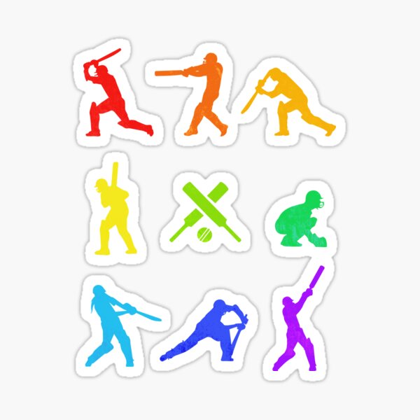"Colorful Cricket Art" Sticker for Sale by SiouxLove | Redbubble