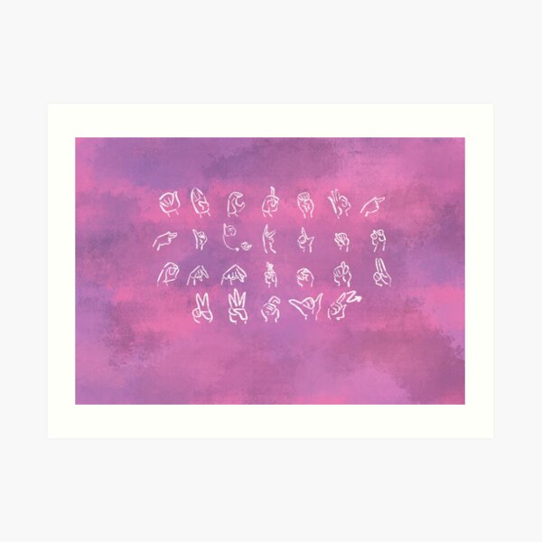 "ASL alphabet mask" Art Print for Sale by RainPirateQueen | Redbubble