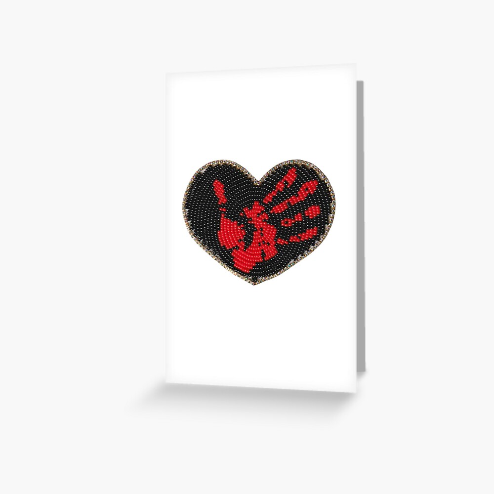 "Beaded MMIW Handprint" Sticker for Sale by SjSanderson | Redbubble