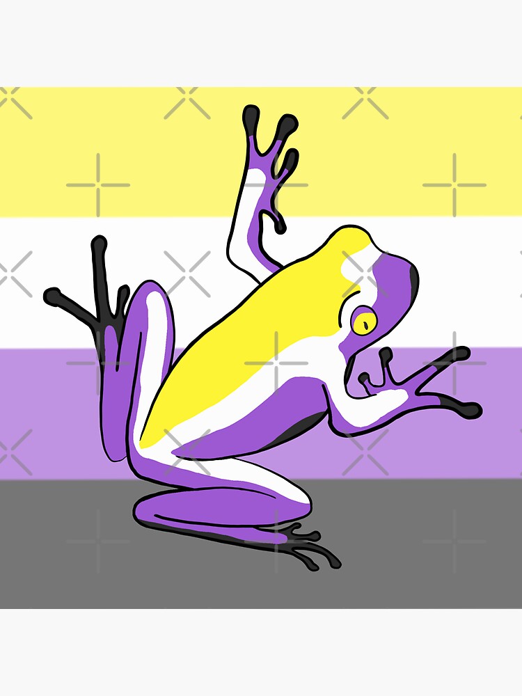 "Non-Binary Pride Flag Frog" Sticker for Sale by RainbowFrogPond ...