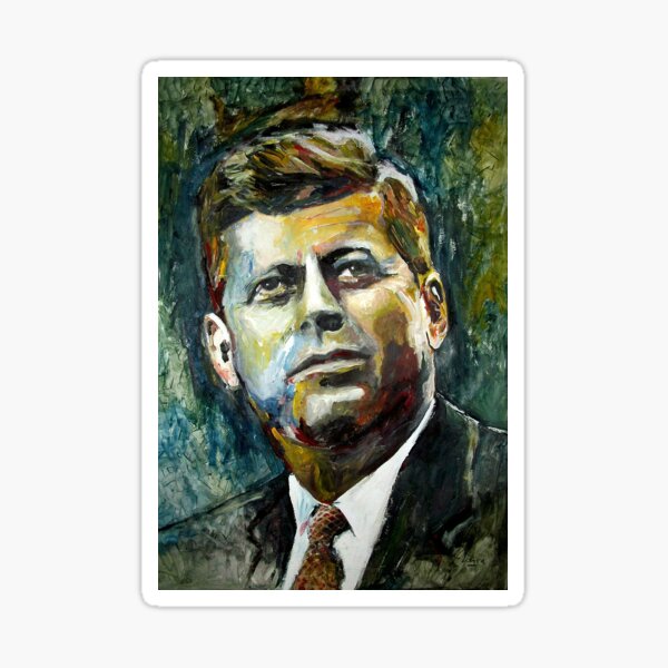 "JFK Painting" Sticker for Sale by ianlevitt1 | Redbubble
