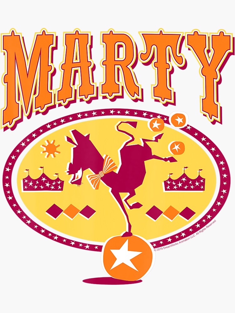 Pegatina «Póster Madagascar Marty Circus Zebra Silhouette» de ...