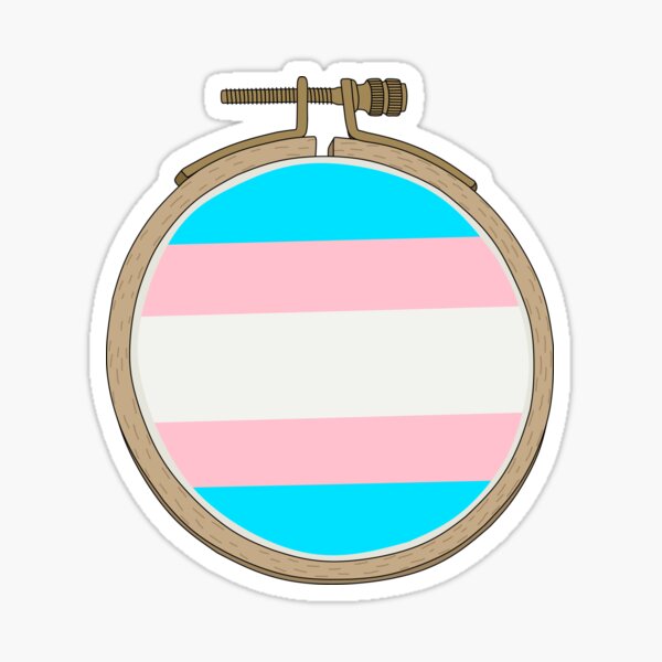"Embroidery Hoop (Transgender)" Sticker for Sale by nklange240 | Redbubble