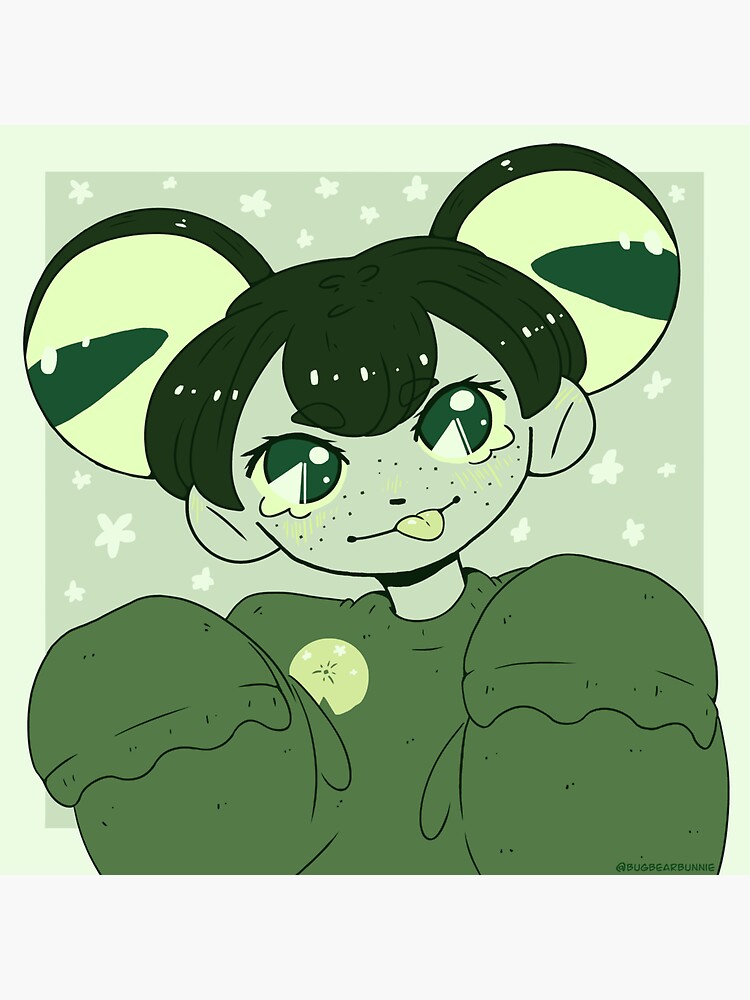 "Ribbit! Frog Girl" Sticker by Bugbearbunnie | Redbubble