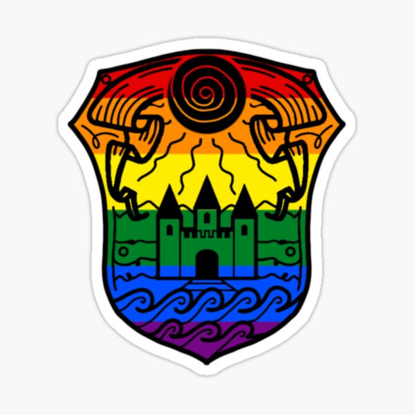 "Roman, Rainbow Pride Logo v1" Sticker by AmazingGRACEful | Redbubble