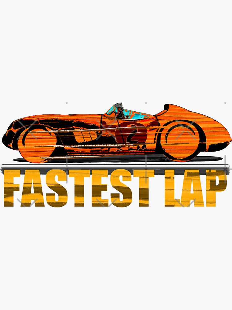 "FASTEST LAP OLD SCHOOL RACING CAR" Sticker by Lighvision | Redbubble