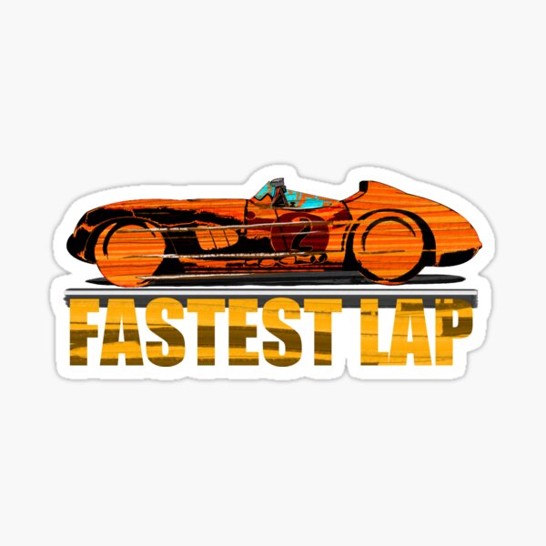 "FASTEST LAP OLD SCHOOL RACING CAR" Sticker by Lighvision | Redbubble