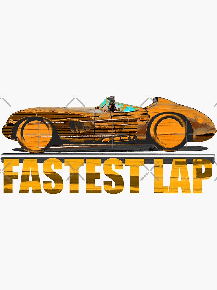 "OLD SCHOOL RACING CAR FASTEST LAP" Sticker for Sale by Lighvision ...