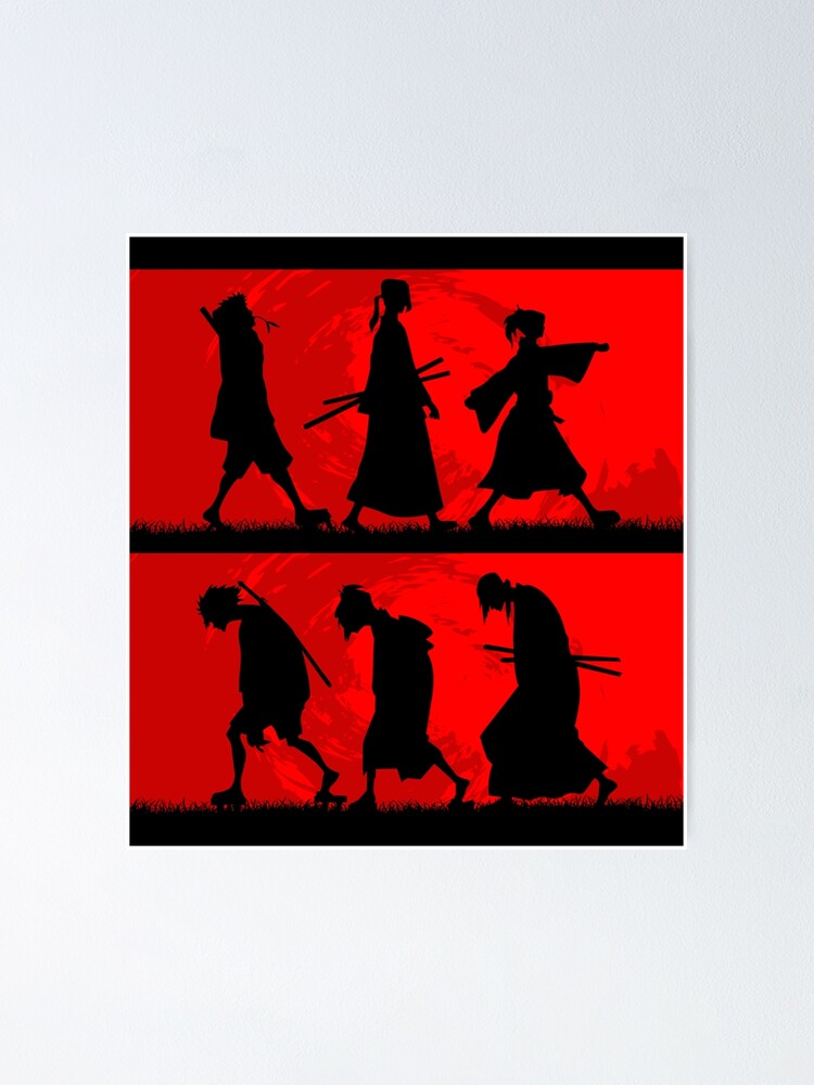 "Walking samurai manga Japan" Poster for Sale by vantuong465 | Redbubble