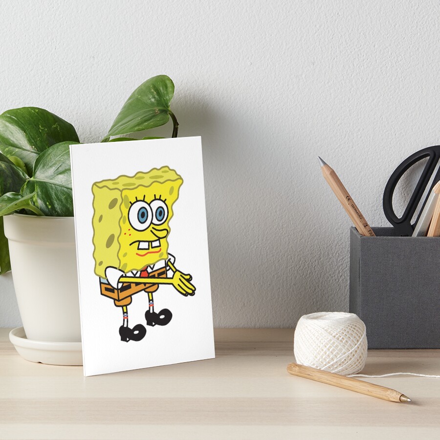 "spongebob bruh meme" Art Board Print for Sale by shopmorningco | Redbubble